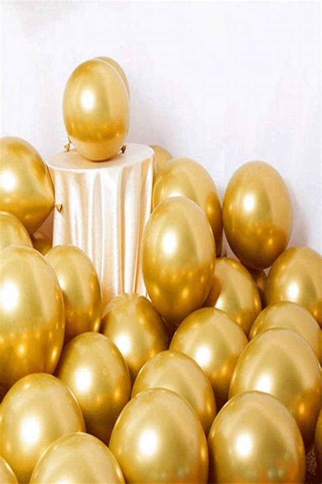 Paquete con 12 Globos Metálicos Oro (12 Pulgadas)