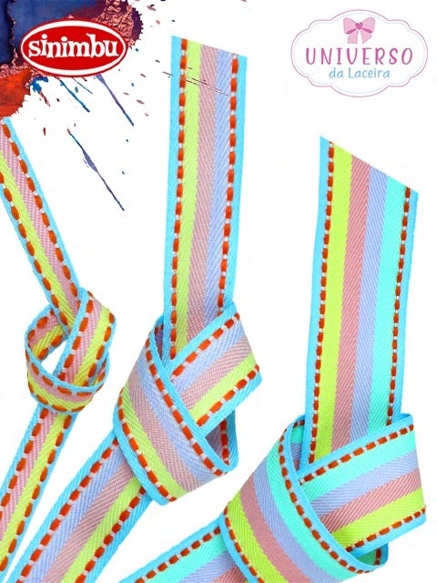 FITAS PESPONTADA CANDY COLOR - 1814/C1 COM 10 METROS