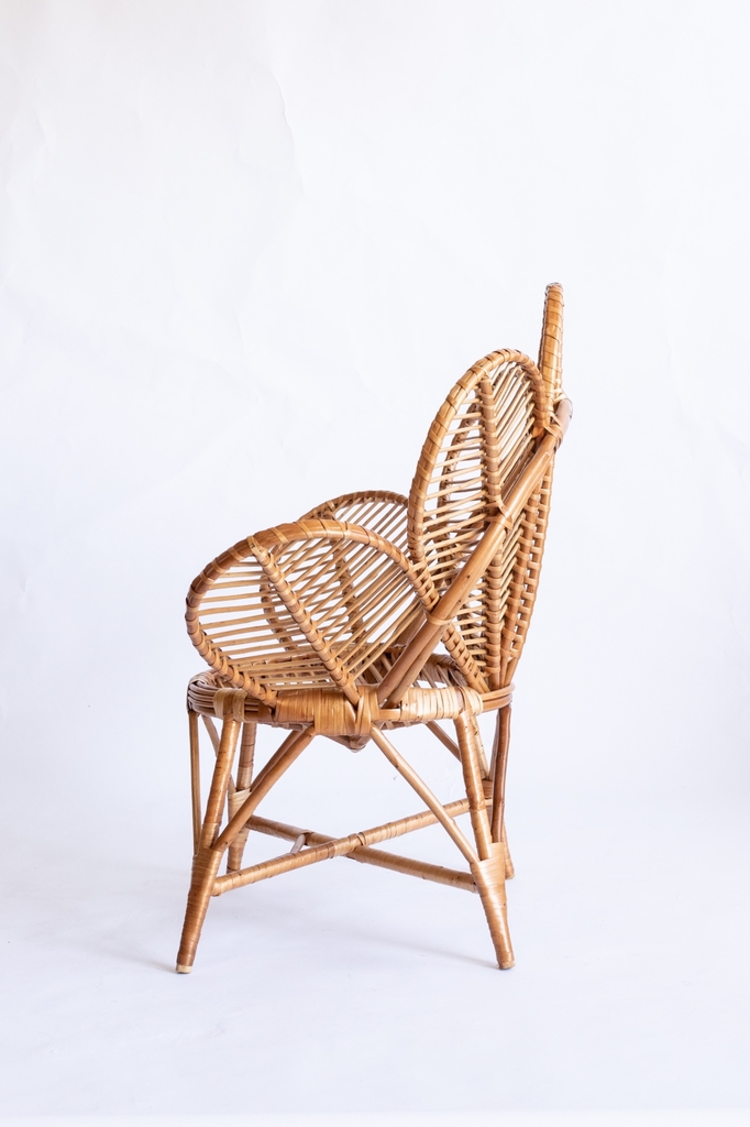 Cadeira flor em vime