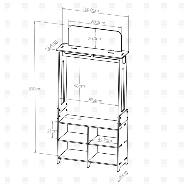 Exhibidor colgador de ropa - Comprar en StandsDF