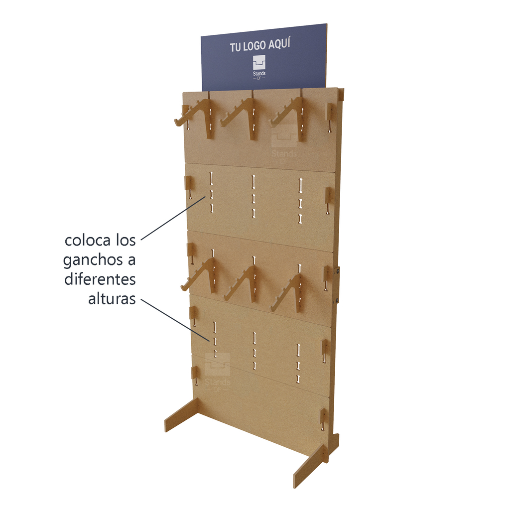 Exhibidor para ropa colgador frontal. - StandsDF
