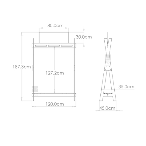 Exhibidor para ropa colgador X - Comprar en StandsDF