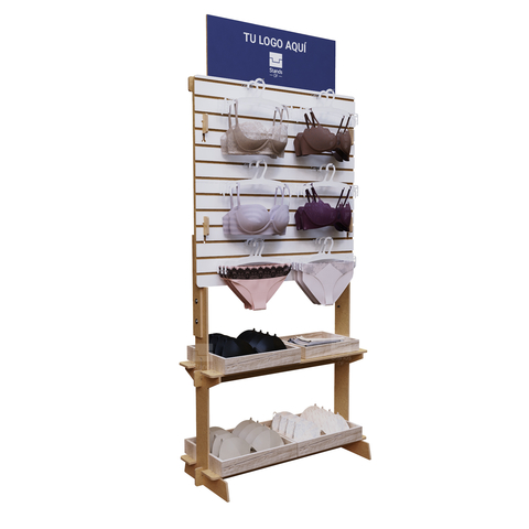 Exhibidor desarmable de panel ranurado, exhibipanel