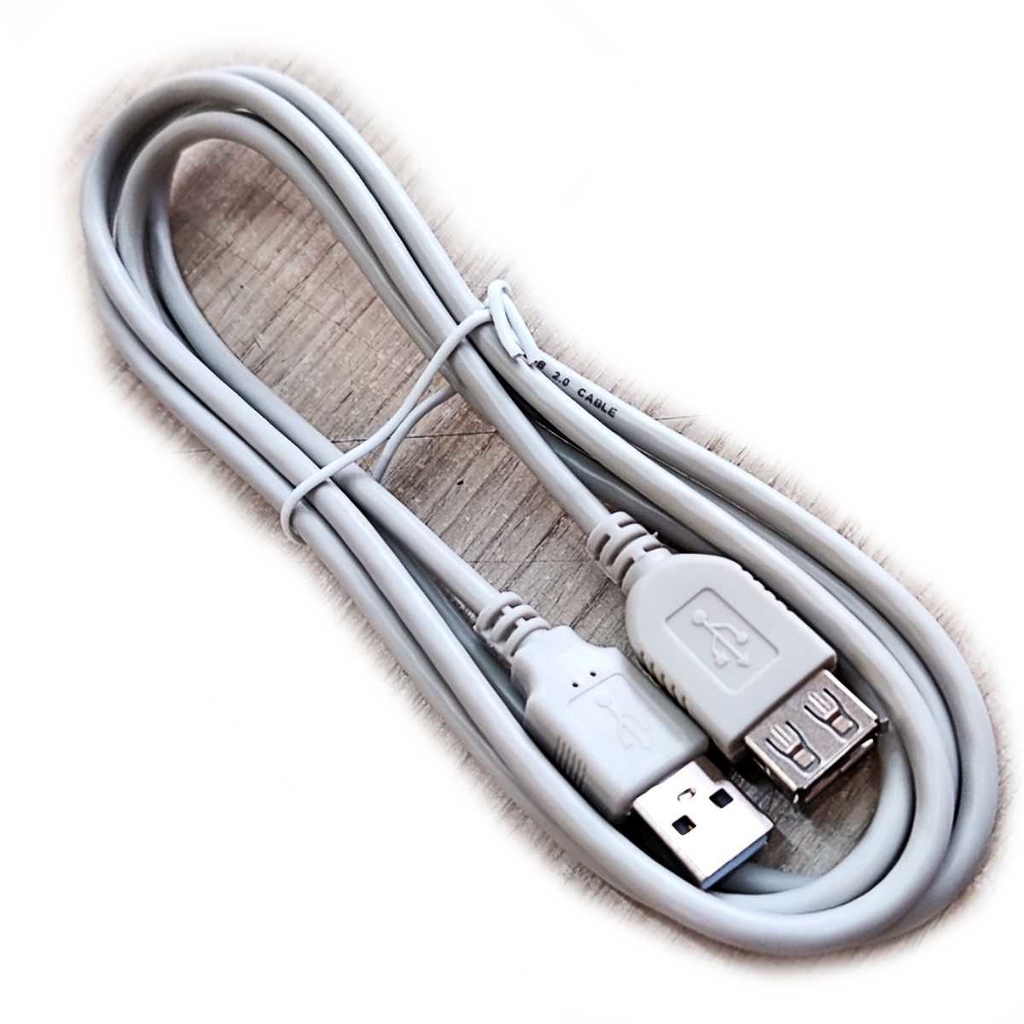 Cabo USB Extensao Macho x Femea extensor cinza 1,8 metros