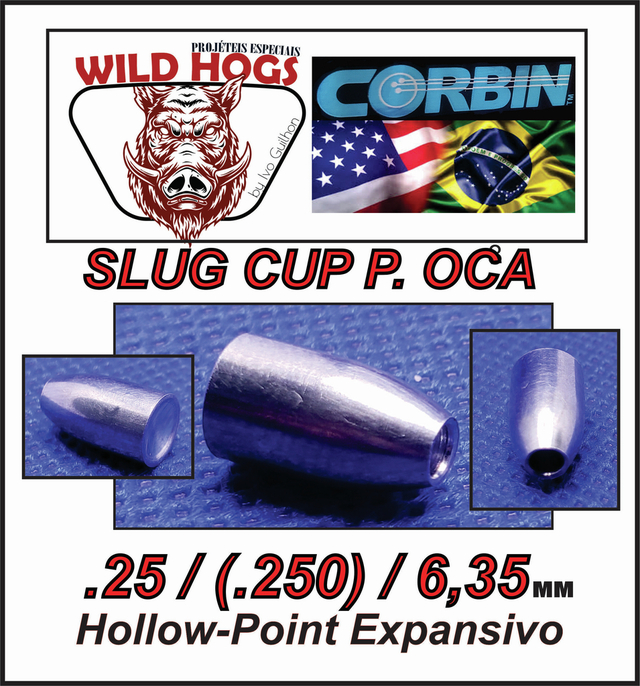 Chumbo Slug 25-c38 .25/6,35mm 38 Grains/ 2,46g 200 Unid