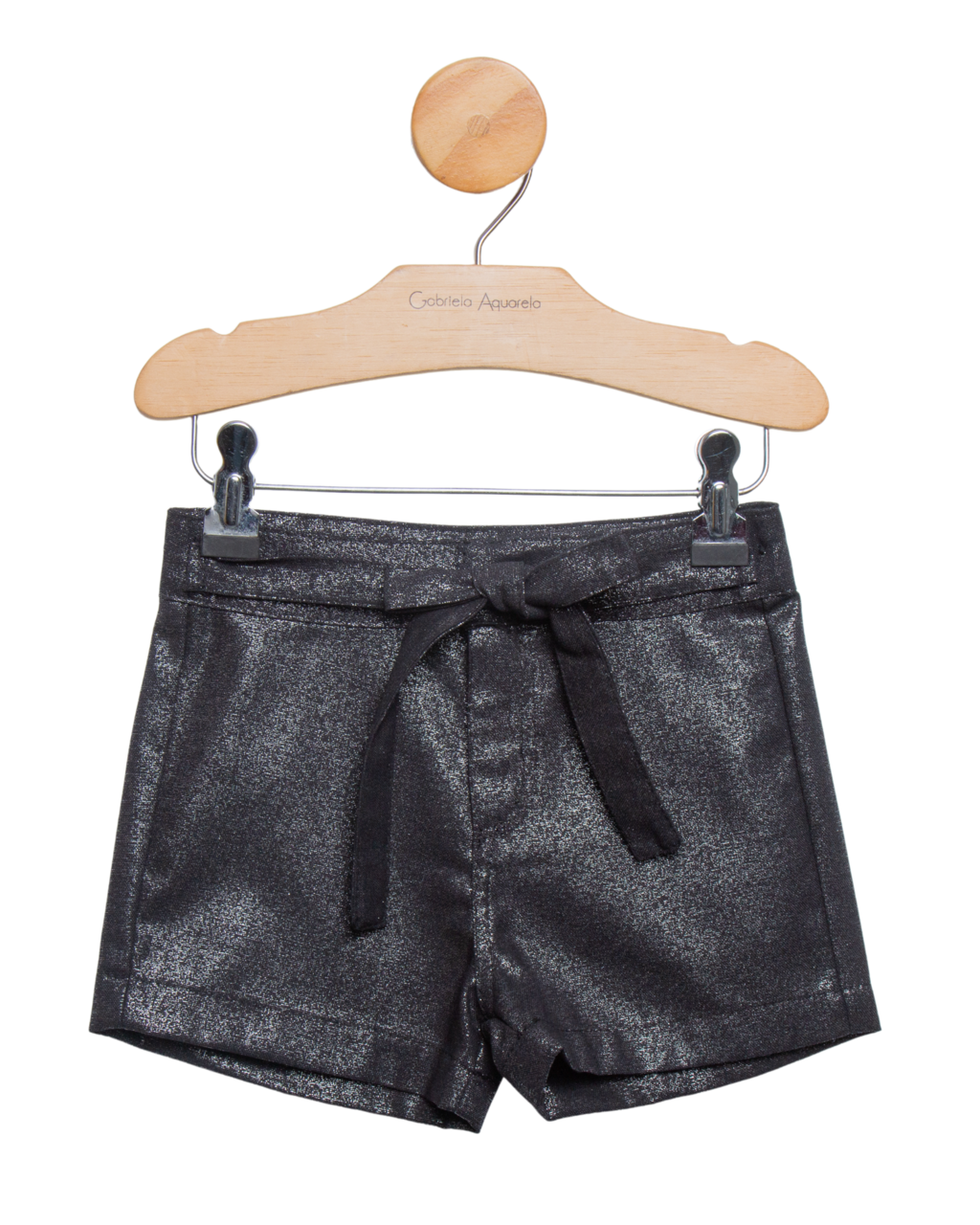 Conjunto de batinha com short em linho com faixa na cintura