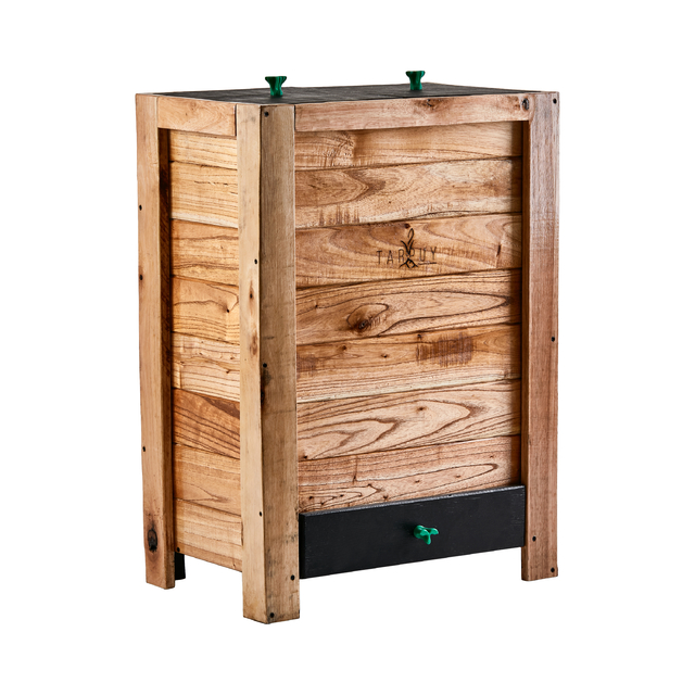 Compostera de madera para 4 personas tarpuy apta uso exterior