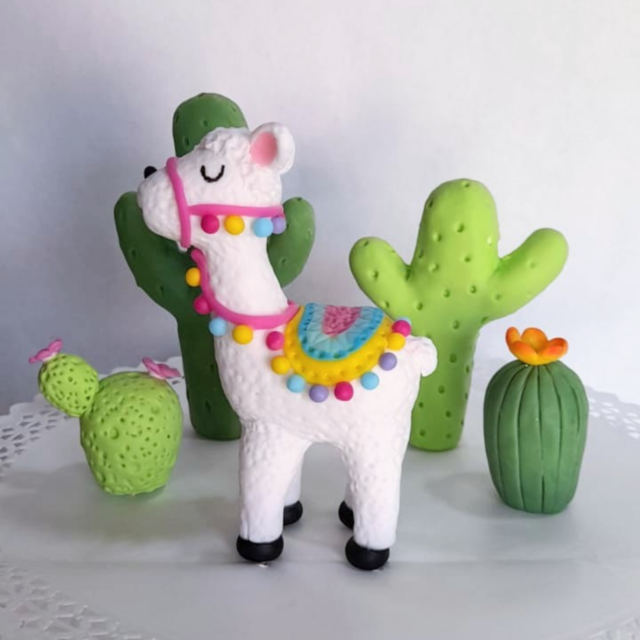 kit de llama y cactus - Comprar en ama artesanias