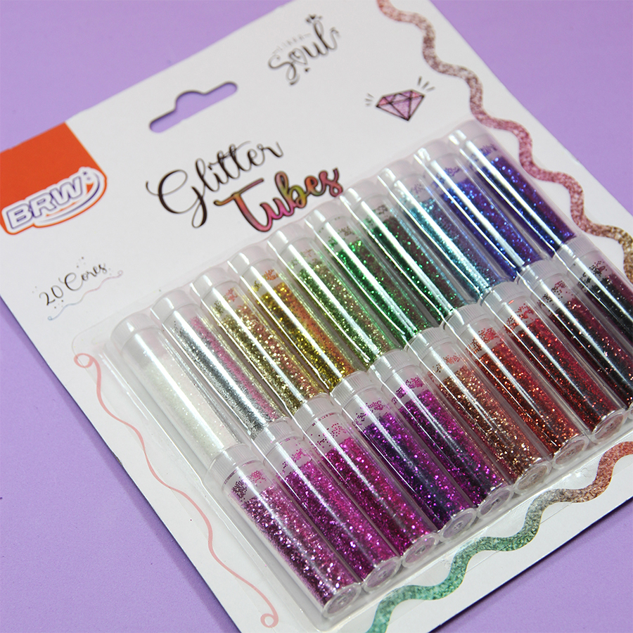 Glitter Tubes blíster x20 colores de 2g