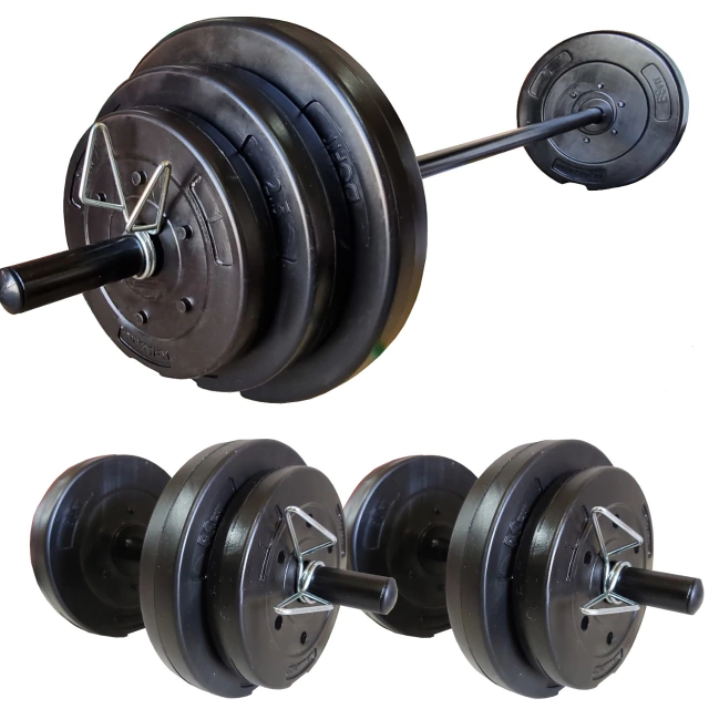 Barra + 2 Mancuernas + 60kg Discos Local Combo Kit Gym Bsfit (copia)