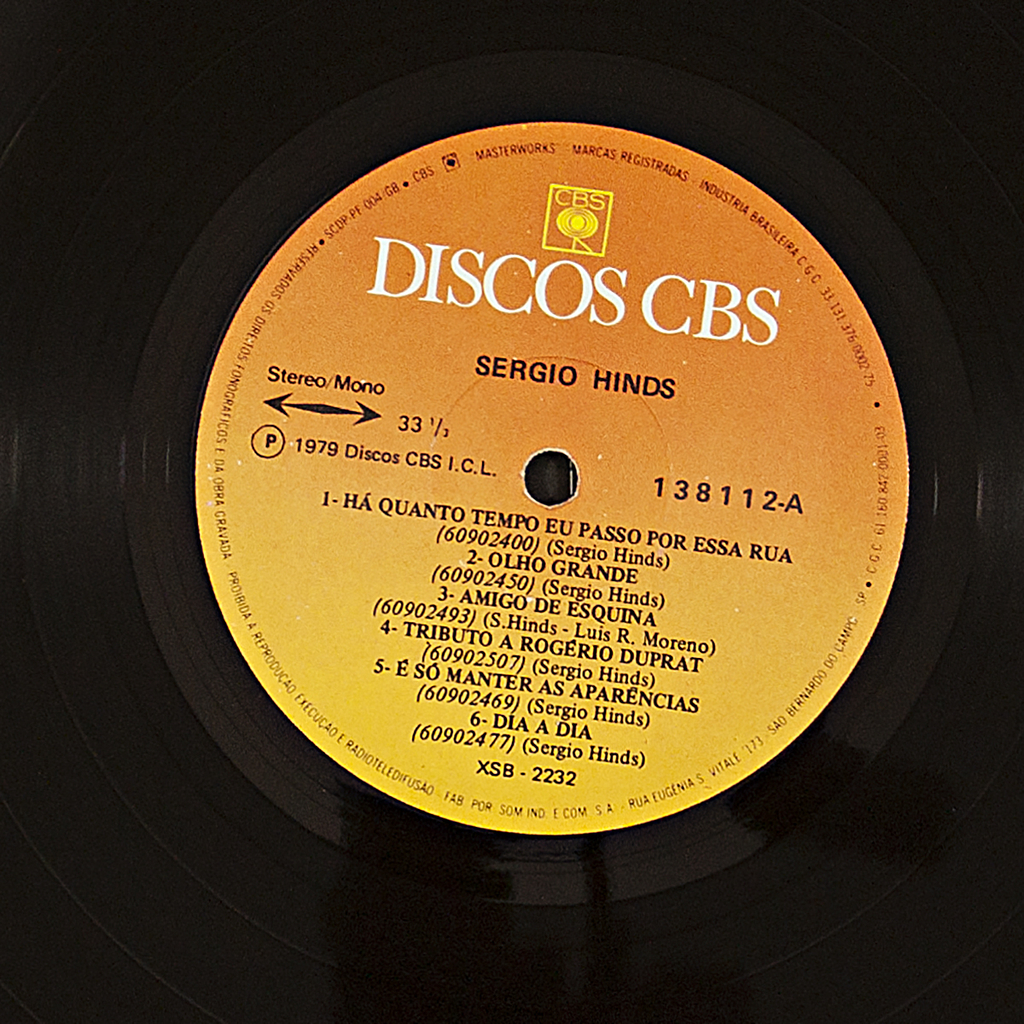 Sergio Hinds - 1979 - Comprar em Supernova Discos