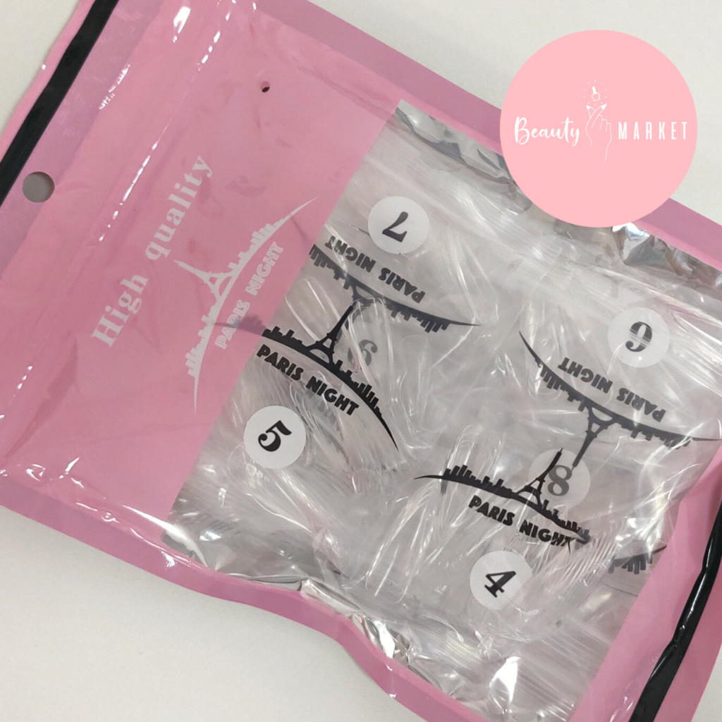 Tips para soft gel y press on BOLSA ROSA x 500 unidades - PARIS NIGHT.