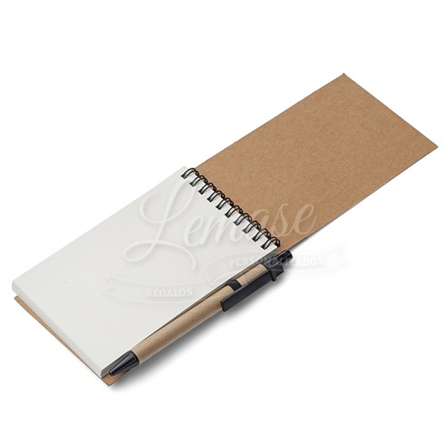 Anotador ecologico con boligrafo - Lemase Regalos