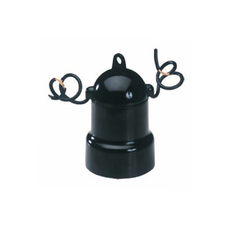 Portalámpara Receptáculo Curvo Negro - Delux UNIDAD X10