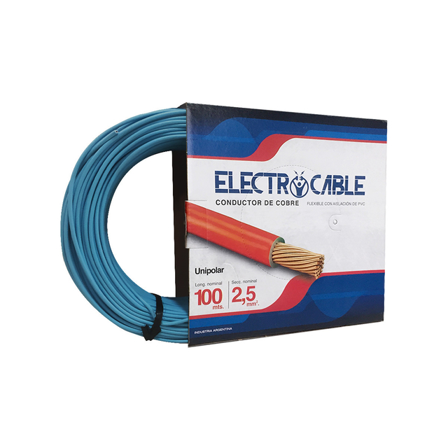 Cable Unipolar Eléctrico 2.5mm Pack x 3 unidades - Electrocable