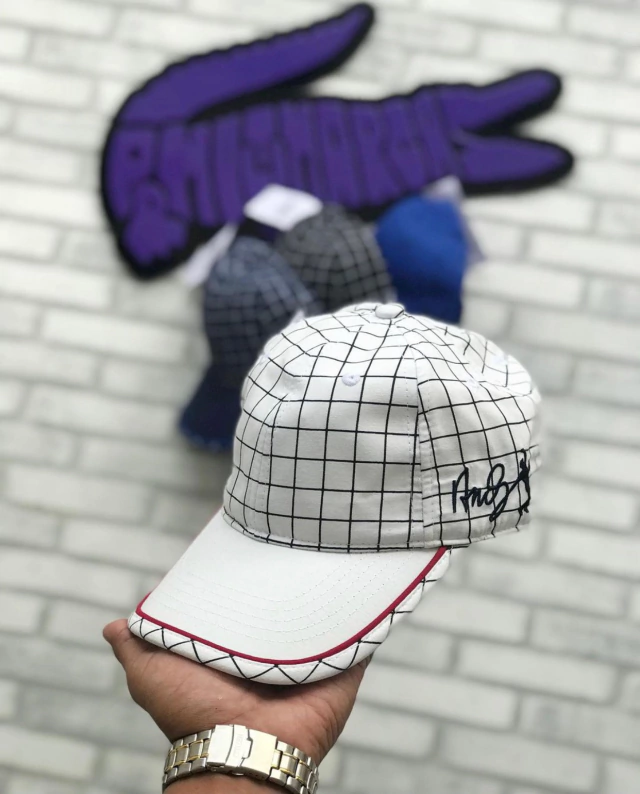 Boné andy quadriculado - raridade (branco)