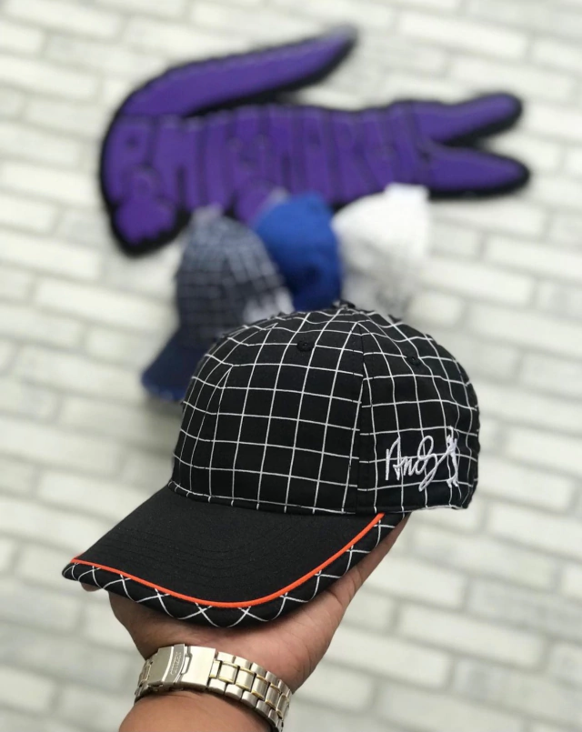 Boné andy quadriculado - raridade (preto)