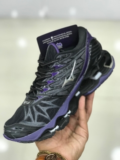mizuno wave pro 7 preto e roxo - PR multimarcas