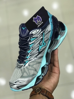 mizuno wave pro 7 cinza/azul bebe - PR multimarcas