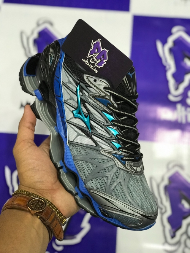 mizuno wave pro 7 azul e cinza - PR multimarcas