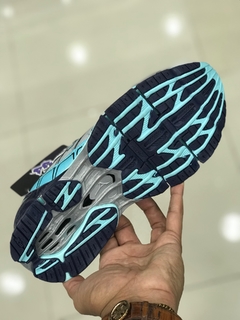 mizuno wave pro 7 cinza/azul bebe - PR multimarcas