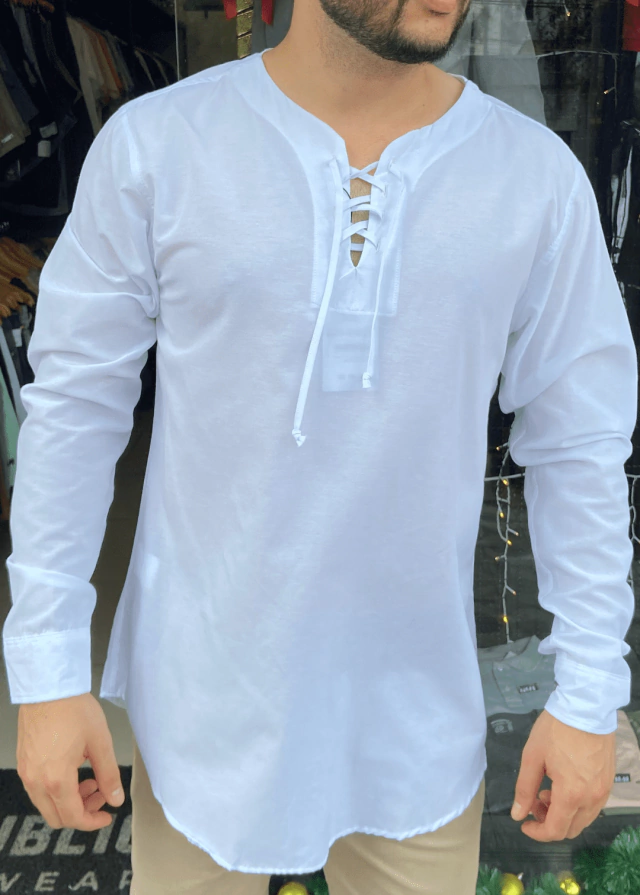 BATA GOLA COM CORDÃO BRANCA M/L MA