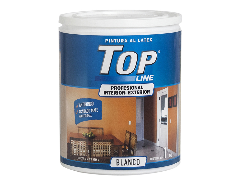 Látex Lavable Interior & Exterior de Colores TOPLINE por 1 litro