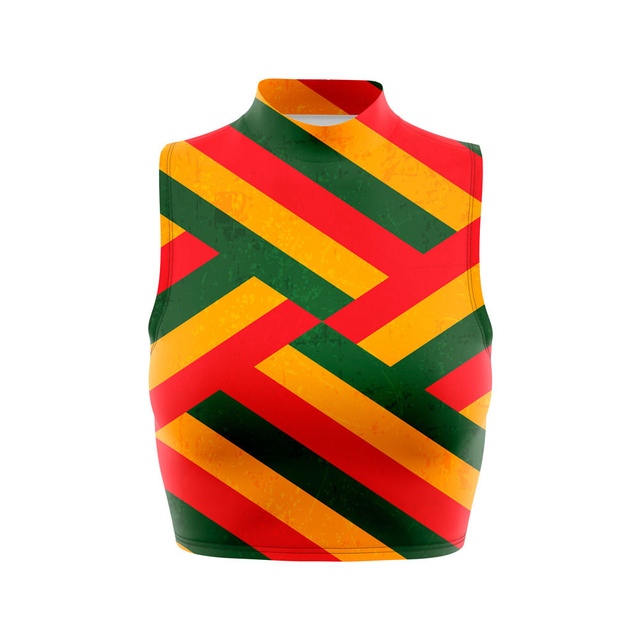 Cropped Regata Gola Alta Faixas do Reggae - RAVEUP