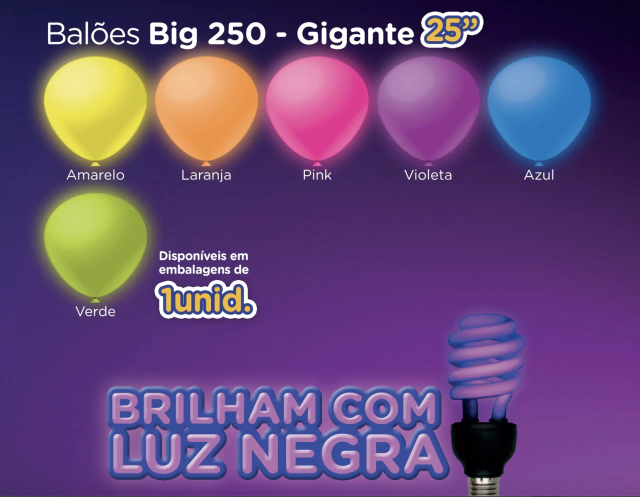Balão Big Neon 250 Festa Neon 1 Uni Festball - Inspire sua Festa Loja