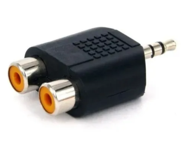 CONECTOR P2 MACHO PARA 2 RCA FEMEA LE-5508