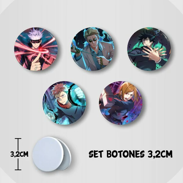 Set Botones Jujutsu Kaisen Ver. 1 - Ciber Otaku