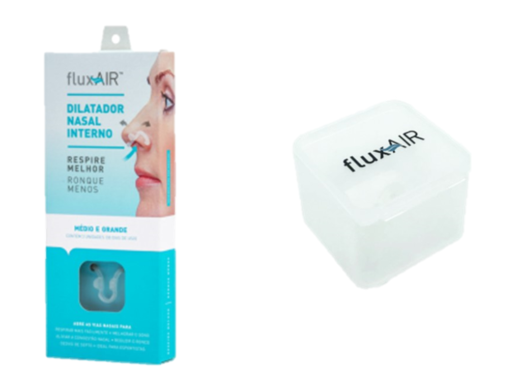 Dilatador Nasal Interno Flux Air Embalagem 2 Unid + 2 Estojo