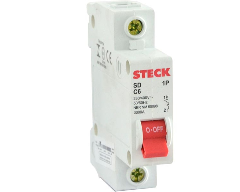 Disjuntor Unipolar 32a Curva C 3ka Sdd61c32 Steck