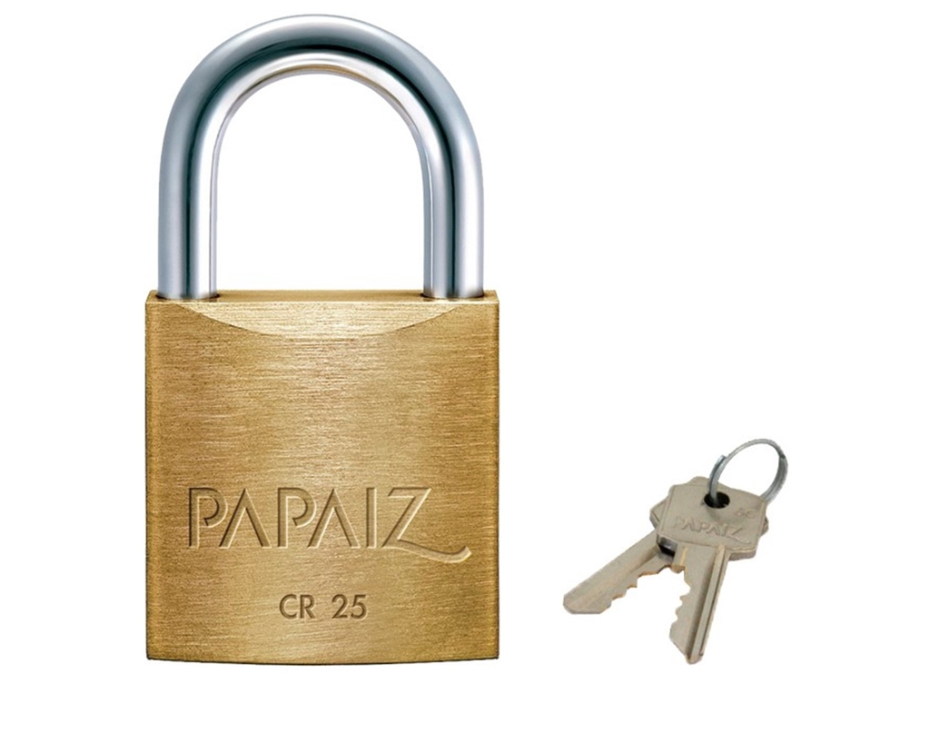 Cadeado De Latao Maciço 25mm Papaiz Cr25 - JLDBIGPLACE
