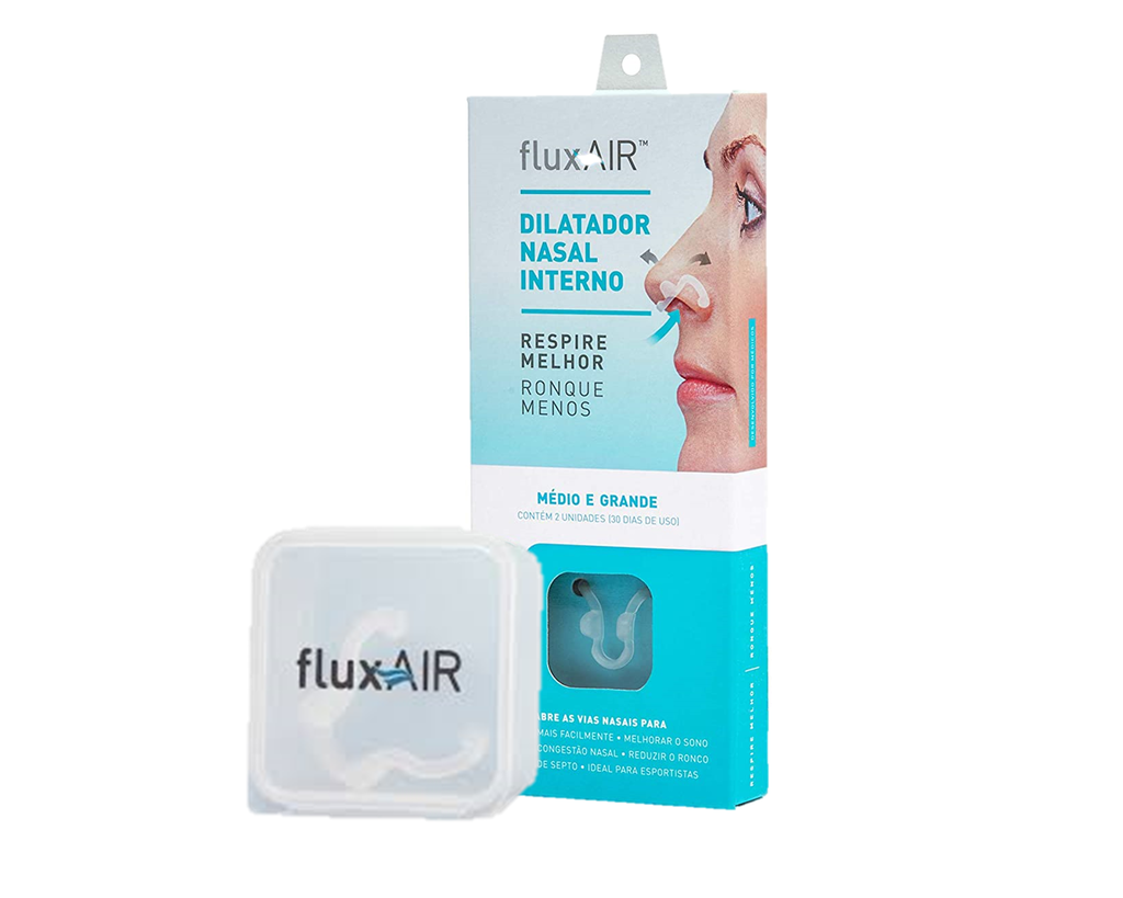 Dilatador Nasal Interno Flux Air Embalagem 2 Unid + 2 Estojo