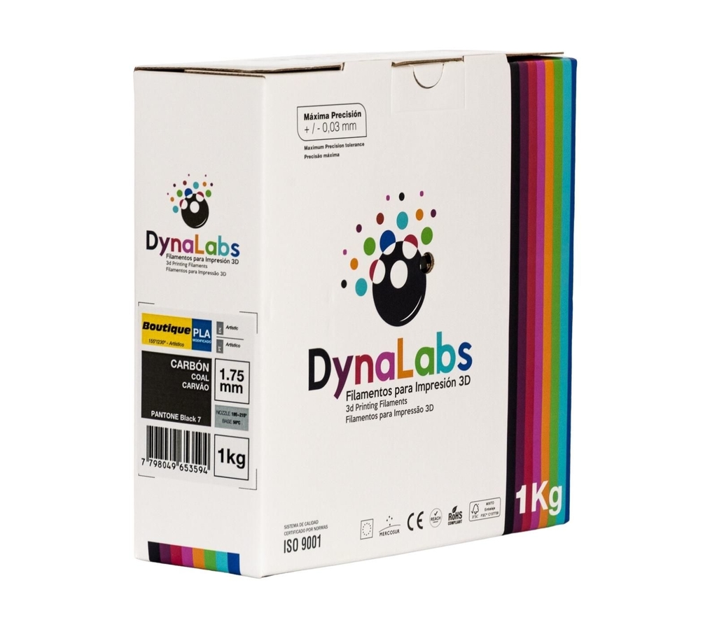 Filamento PLA Boutique Carvão DynaLabs 1.75mm 1Kg
