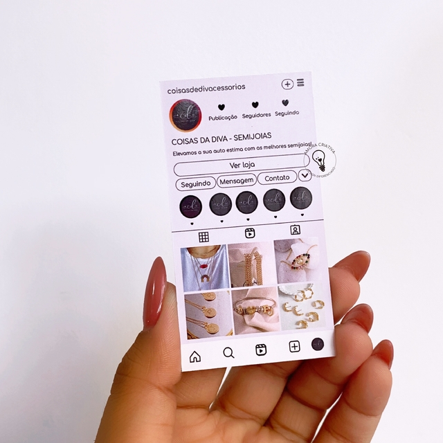 CARTÃO DE VISITA - FEED DO INSTAGRAM (VERNIZ LOCALIZADO) CARTÃO DE VISITA - FEED DO INSTAGRAM (VERNIZ LOCALIZADO)