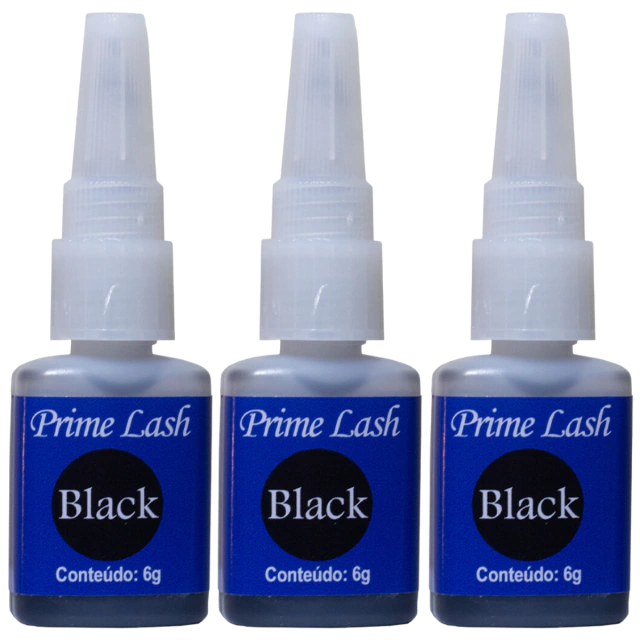 3 Colas Black Prime Lash para Alongamento de Cílios Clássico Fio a Fio ...