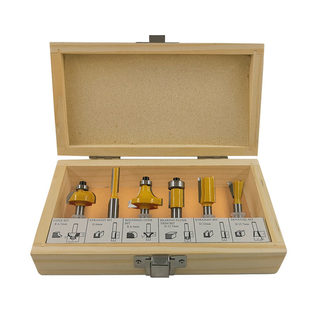 Kit 6 fresas para fresadora de 1/4 pulgada