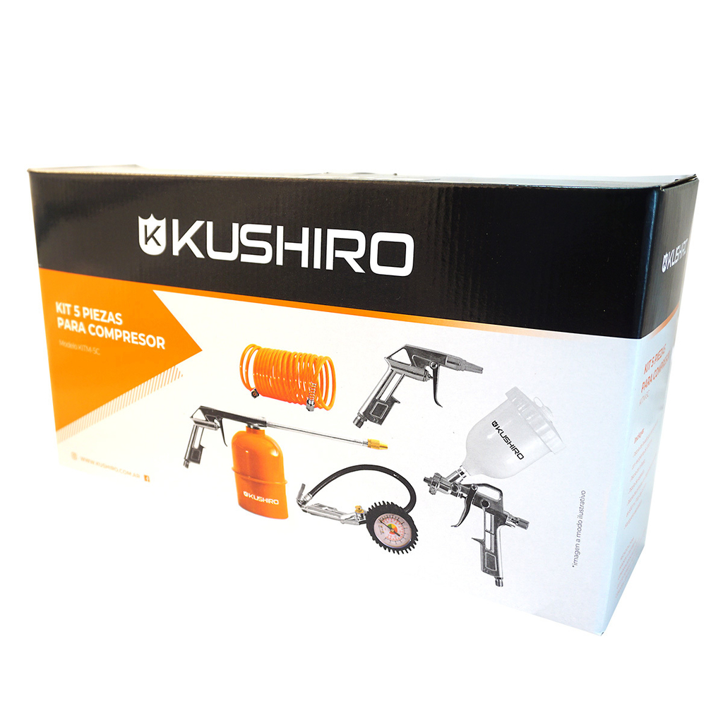Kit de 5 accesorios para compresor de aire KUSHIRO