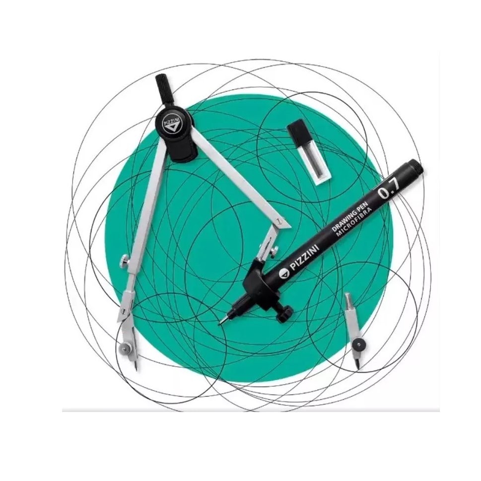 Compas Pizzini metálico Pk430 - Librería del Colegio