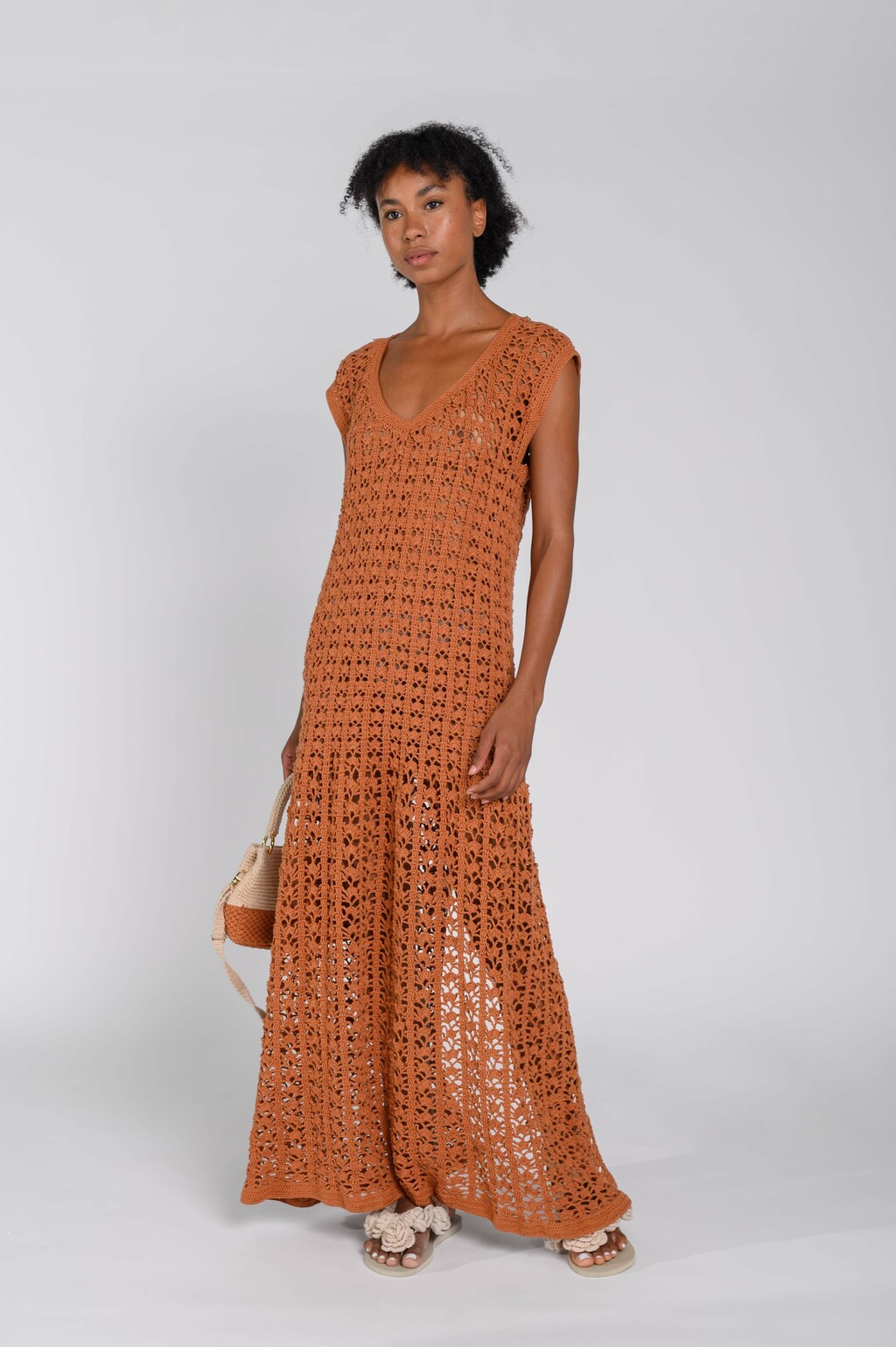 Dress Ocre fluido - Comprar em Atelie Mão de Mãe