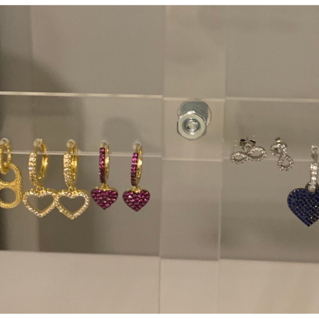 aritos corazon mini rosa - Comprar en Ambar Collection