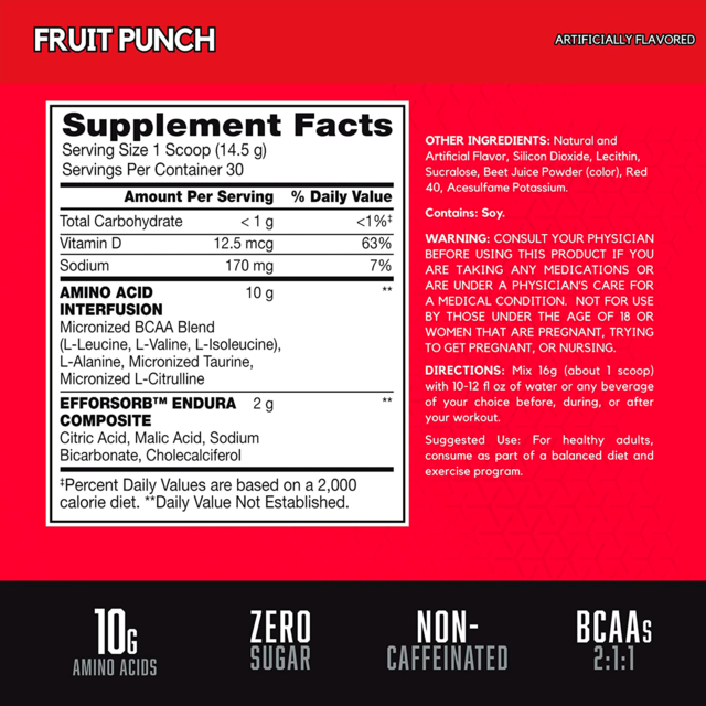 AMINO X 435 GRS - FRUIT PUNCH (30 SERVINGS)