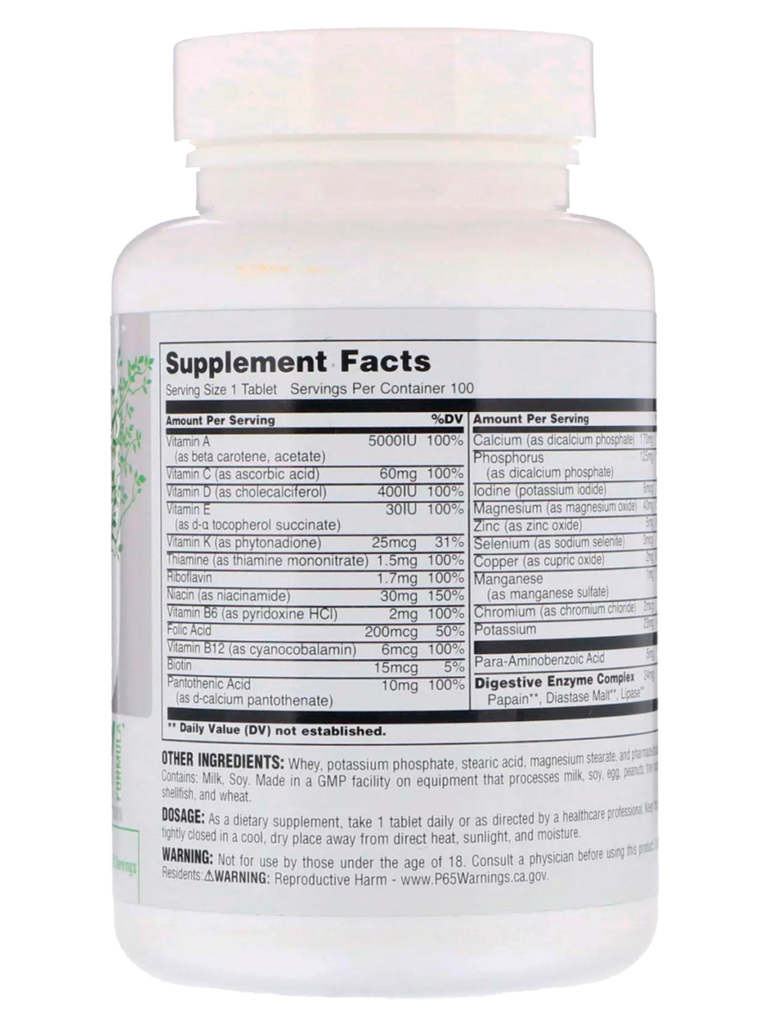 DAILY FORMULA 100 TABLETS - THE EVERYDAY MULTI-VITAMIN