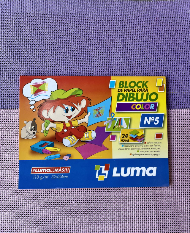 Block de Dibujo N5 Luma x 24 Hojas de Colores