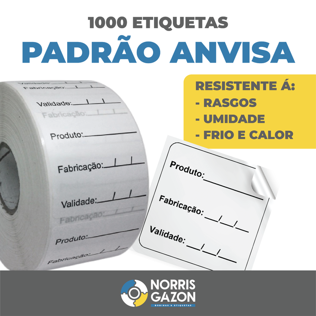 Etiquetas de Validade Anvisa