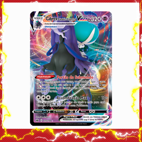 Box Pokémon Baralho Batalha de Liga Calyrex Cavaleiro Espectral e ...