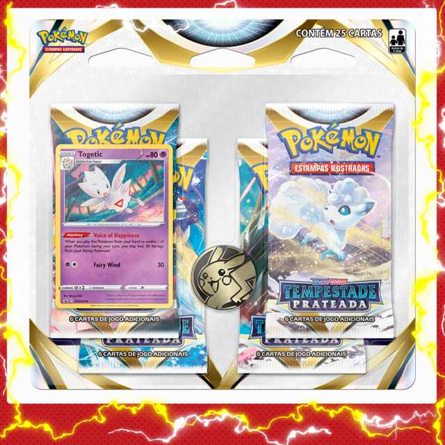 Blister Quádruplo Togetic Pokémon Espada E Escudo 12 Tempestade Prateada