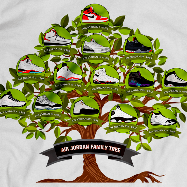 T-Shirt Air Jordan Family Tree - SNEAKERSHIRTS